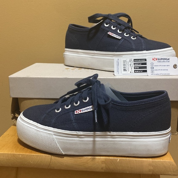 Superga | Shoes | Superga 279 Platform Shoessneakers Color Navywhite ...